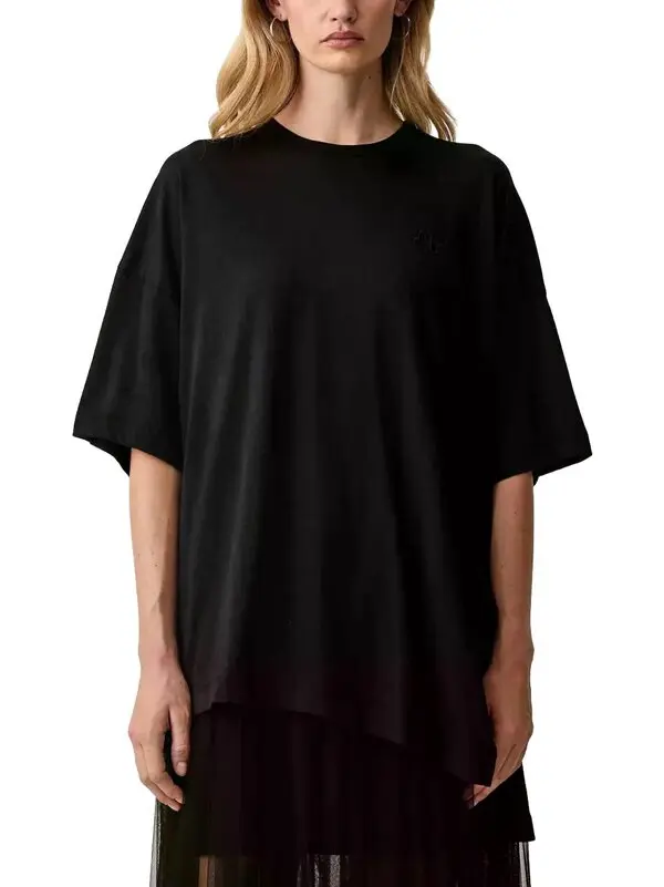 Munthe Lanster Graphic-print Asymmetric T-shirt - Black