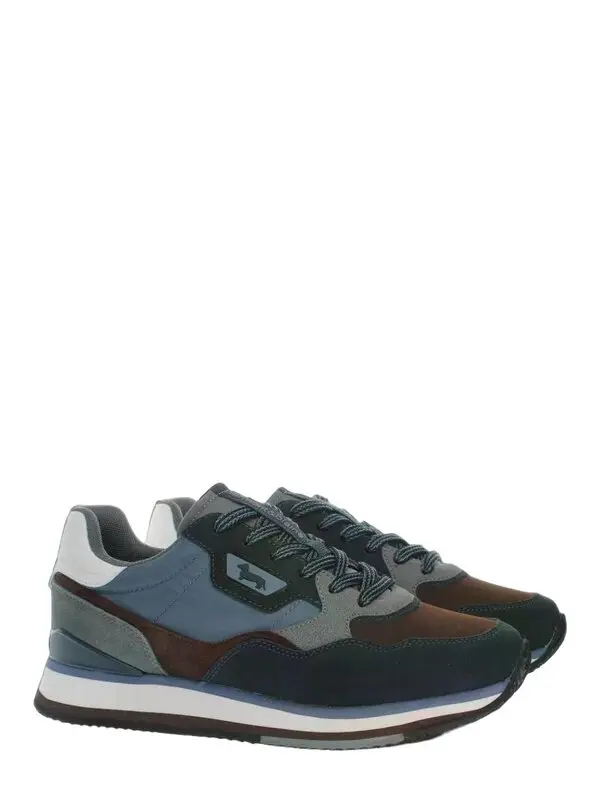 HARMONT & BLAINE Panelled Lace-up Sneakers - Blue