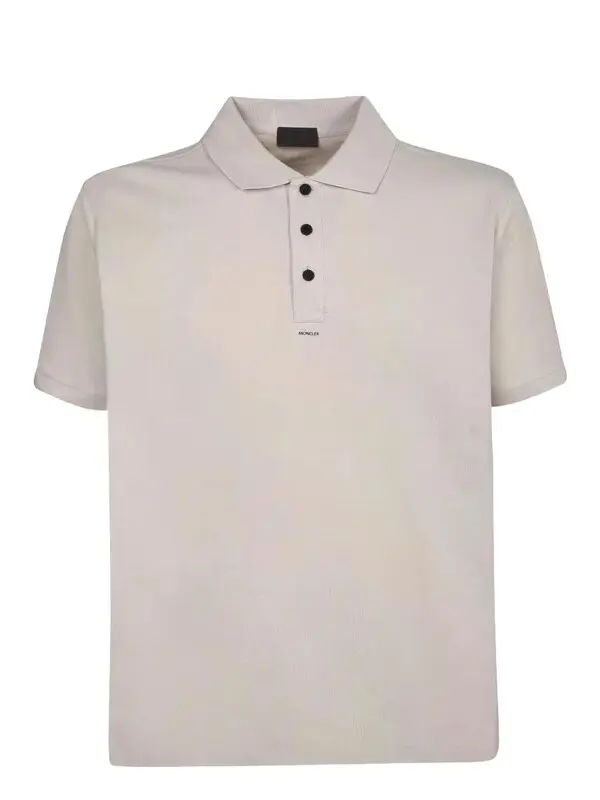 Moncler Logo-print Piqué Polo Shirt - Neutrals