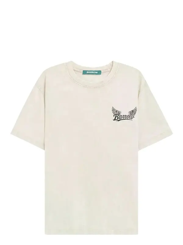 BARROW Logo-print T-shirt - Neutrals