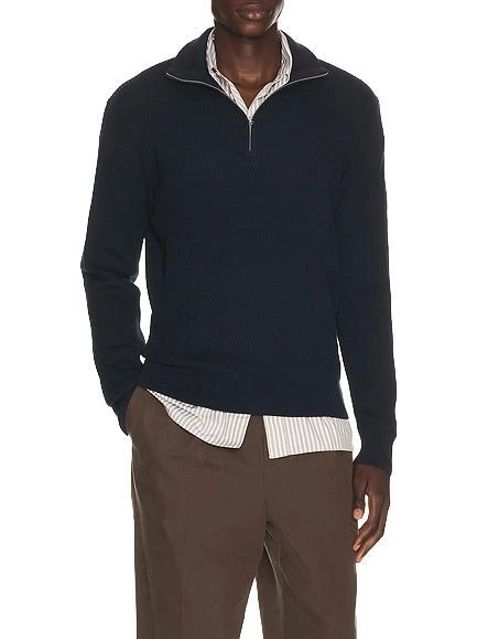 Rag & Bone Danton Quarter Zip - Navy