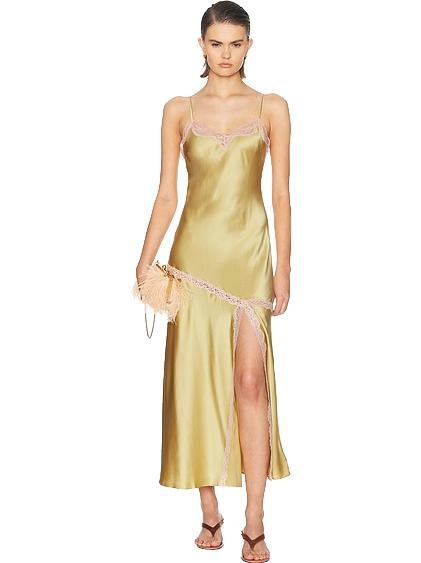LoveShackFancy Blewett Dress - Sunlit Leaf