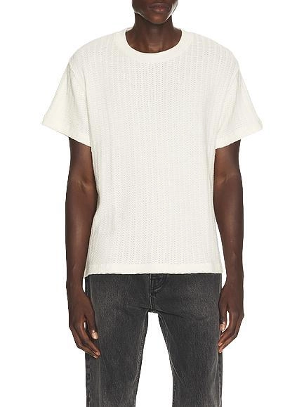 HONOR THE GIFT Cable Knit Tee - Bone