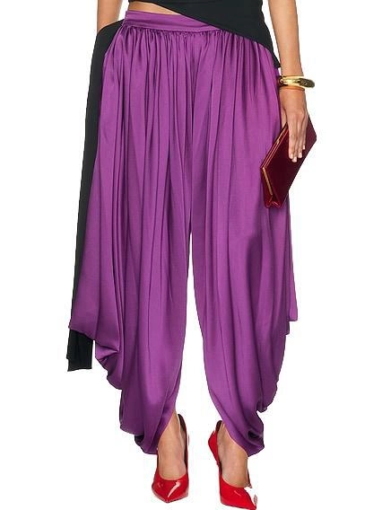 Burc Akyol Satin Sultan Trouser - Viola