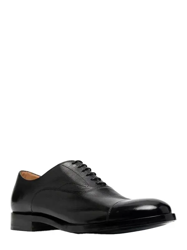 ALBERTO FASCIANI Leather Oxford Shoes - Black
