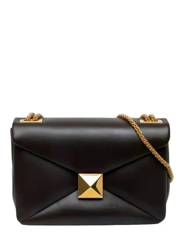 Valentino Garavani 2018-2026 Nappa One Stud Chain Crossbody Bag - Brown