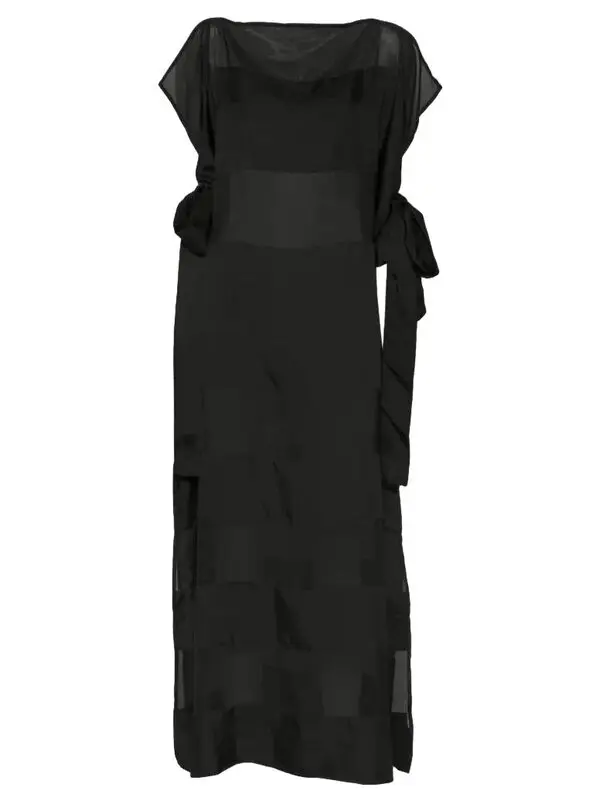 Cynthia Rowley Sheer-panelled Silk Dress - Black