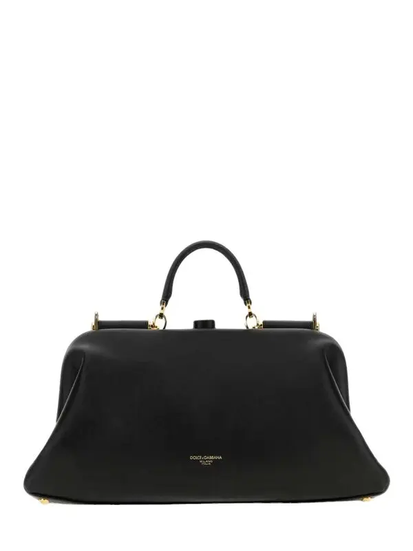 Dolce & Gabbana Large Grandma Handbag In Plongé Nappa Leather - Black