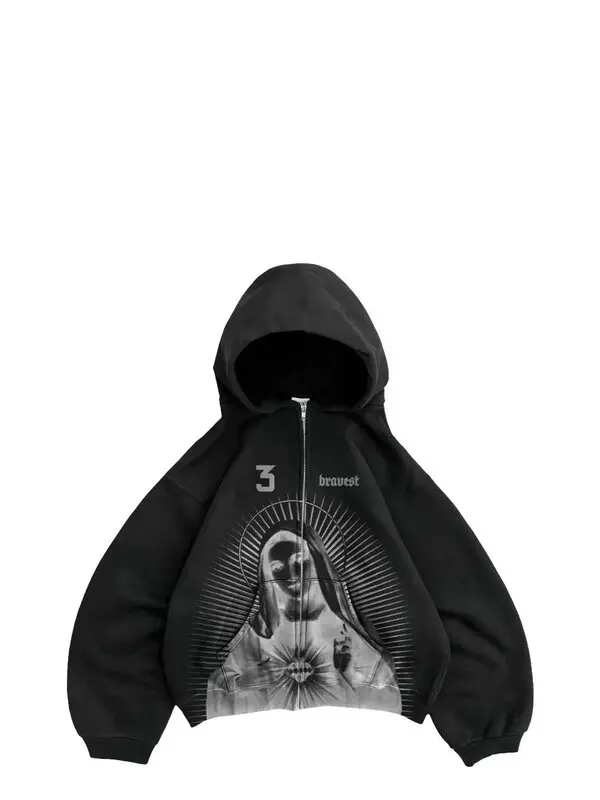 BRAVEST STUDIOS Mary Graphic-print Hoodie - Black