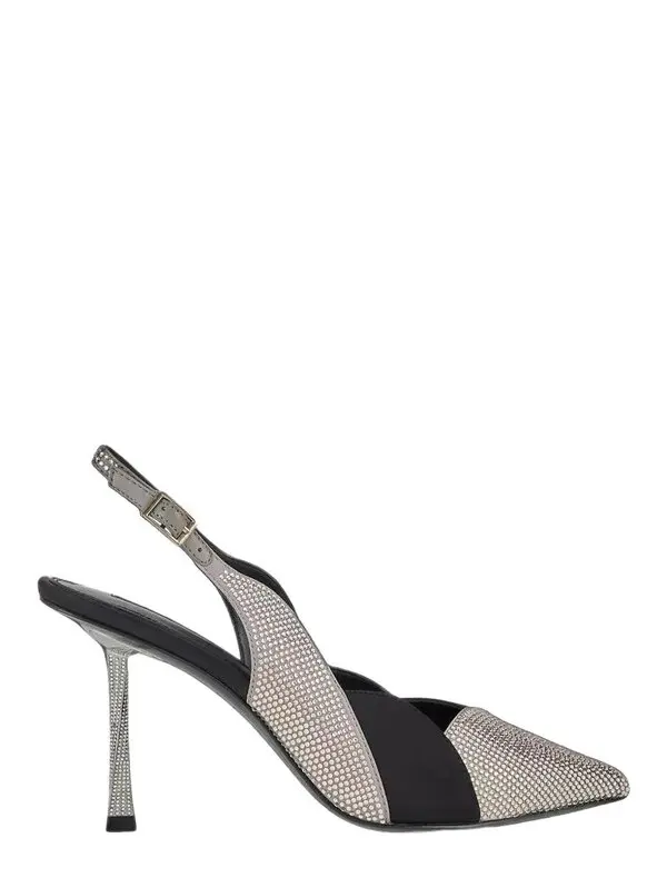 KAT MACONIE Crystal-embellished Slingback Pumps - Silver