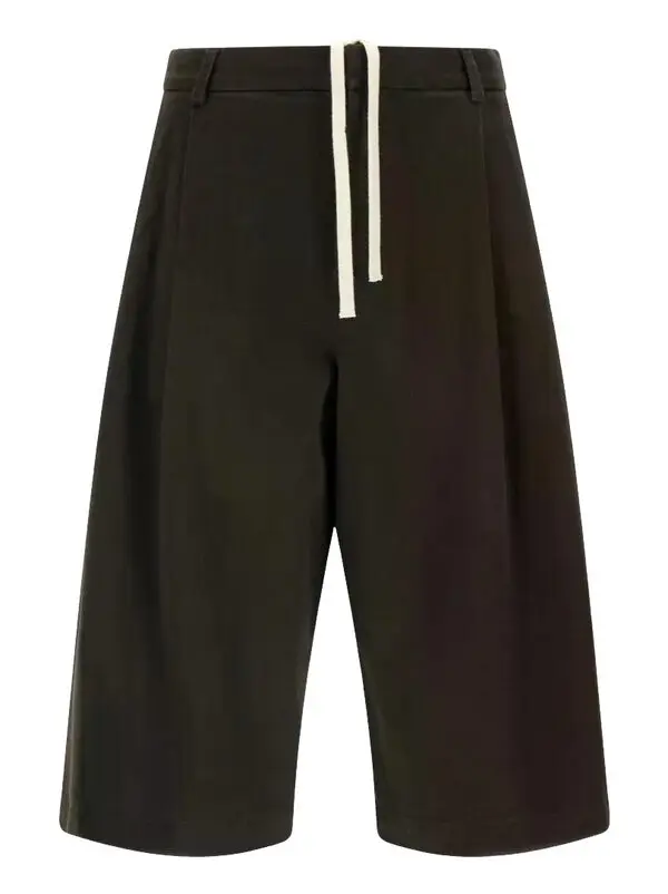 TELA Lake Pleat-detail Bermuda Shorts - Black
