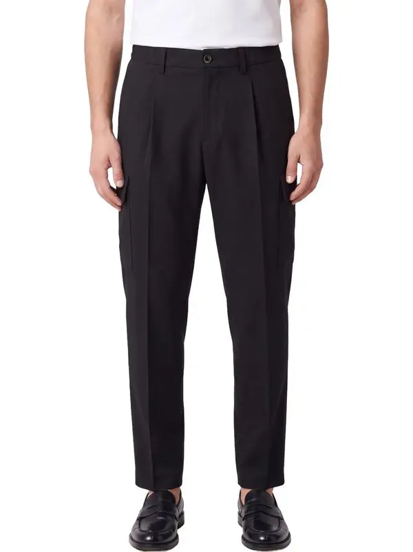 Herno Straight-leg Cargo Pants In Technical Fabric With Mid-rise Waist - Charcoal