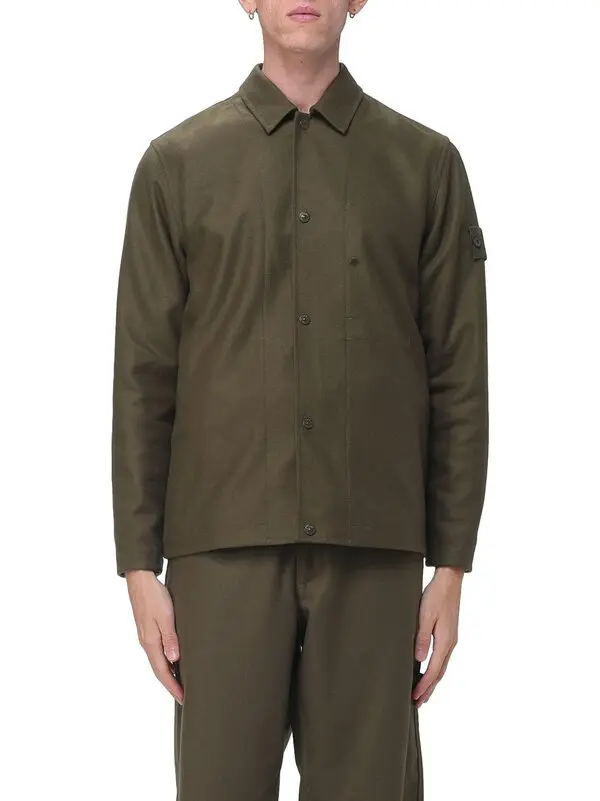 Stone Island Ghost Capsule Monochrome Nylon Shirt Jacket - Military