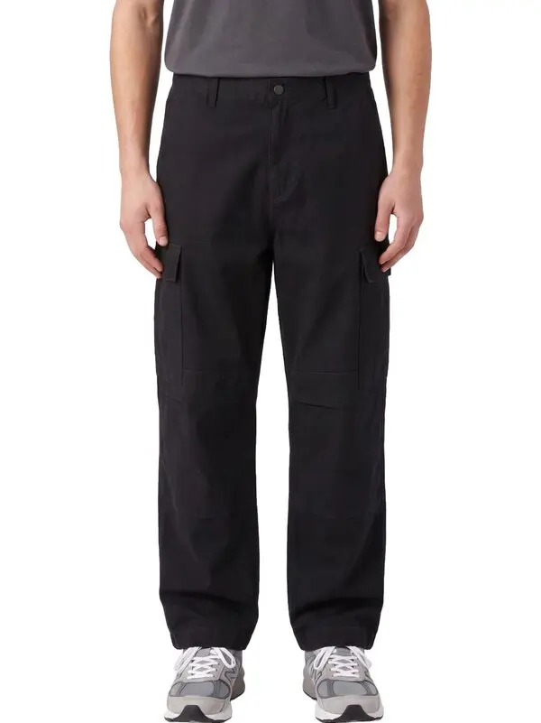 Carhartt Work In Progress Og Cargo Ripstop Cotton Cargo Pants With Drawstring - Black