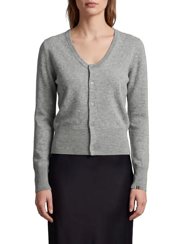 Extreme Cashmere V-neck Cardigan In 100% Cashmere - Grey