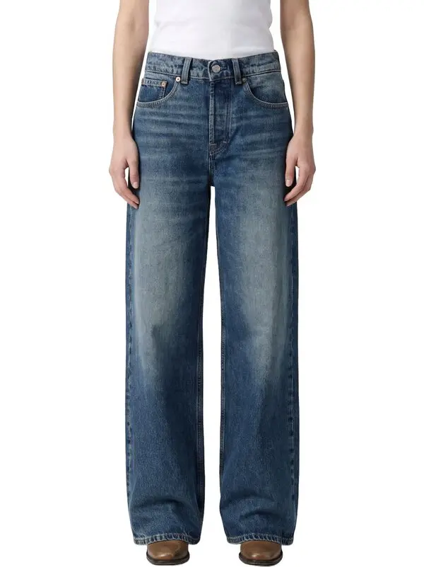 Our Legacy Full Cut High-waisted Straight Leg Cotton Jeans - Denim