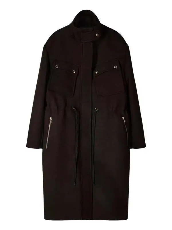 Patrizia Pepe Fly Panelled Coat - Brown