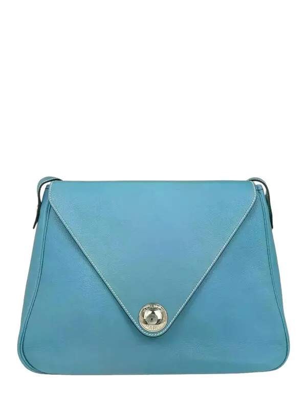 Hermès 1999 Christine -jean Taurillon-clemence Leather Shoulder Bag - Blue