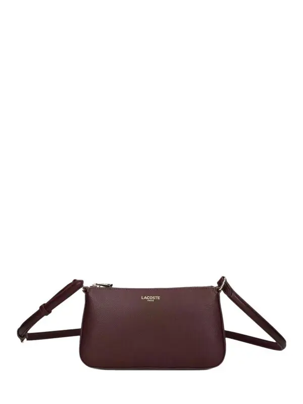 Lacoste Small Champs-élysées Logo-print Leather Cross-body Bag - Red
