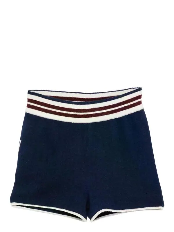 CUDDLEUP Mini Knitted Sport Shorts - Blue