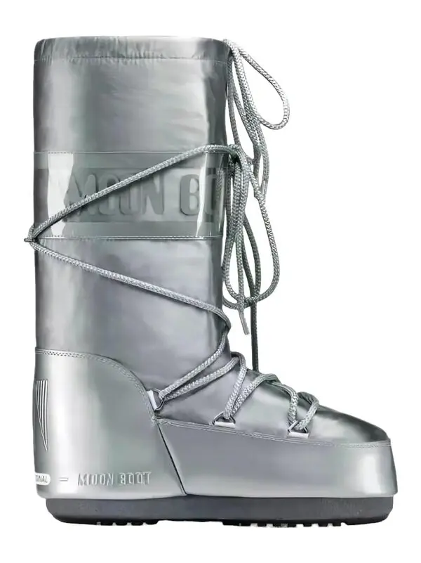 Moon Boot Icon Glance Satin Boots - Silver