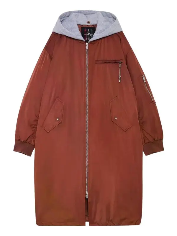 OTTOD'AME Quilted Hooded Coat - Brown