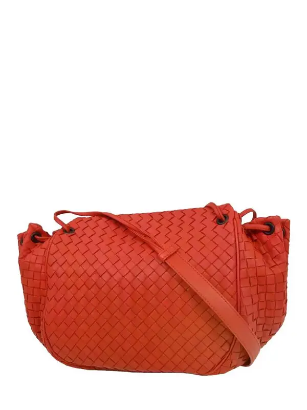 Bottega Veneta Intrecciato Cross Body Bag - Red