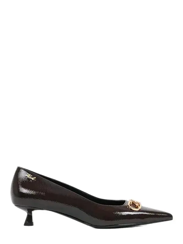Karl Lagerfeld Pasha Patent-finish Logo-plaque Pumps - Brown