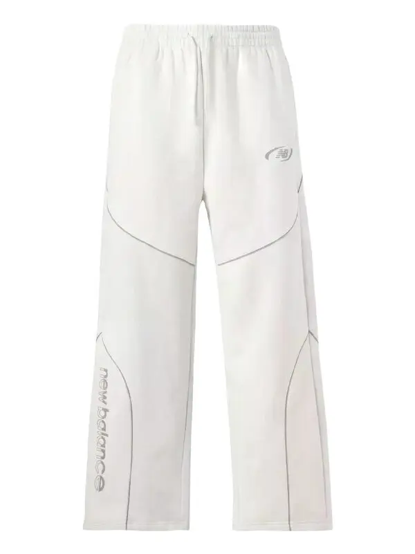NEW BALANCE Logo-embroidered Piping Track Pants - Neutrals