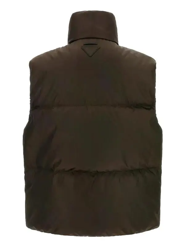 Prada Re-nylon Padded Gilet - Brown