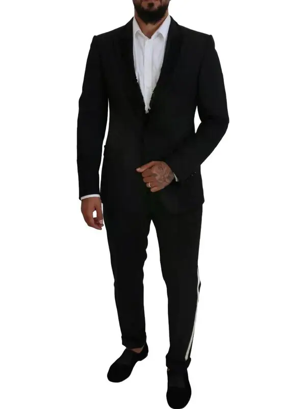 Dolce & Gabbana Martini Ruffle-detail Suit - Black