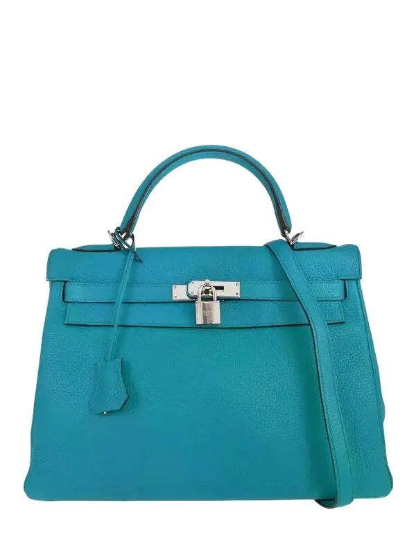 Hermès 2015 32 Kelly Retourne Tote Bag - Blue