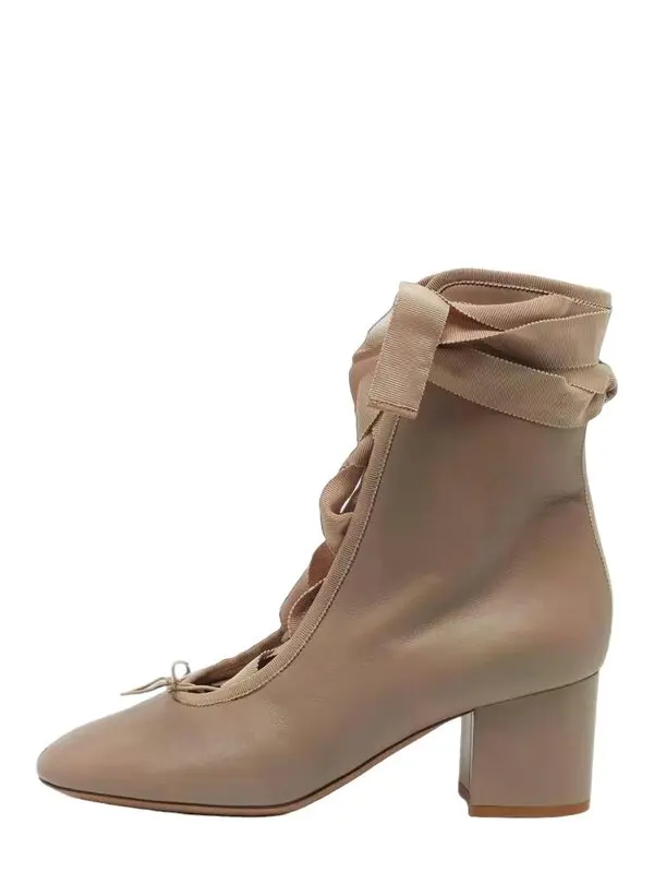 Valentino Garavani Bow-detail Ankle Boots - Neutrals
