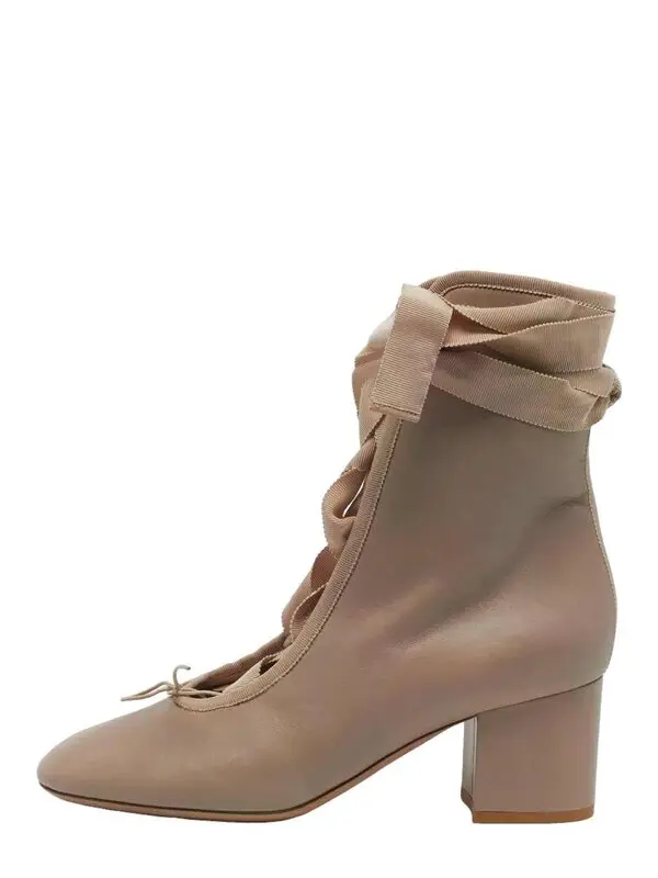 Valentino Garavani Bow-detail Ankle Boots - Neutrals