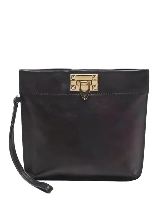 Valentino Garavani Rockstud Leather Mini Clutch Bag - Black