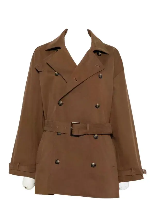 DÔEN Wolfe Double-breasted Trench Coat - Brown