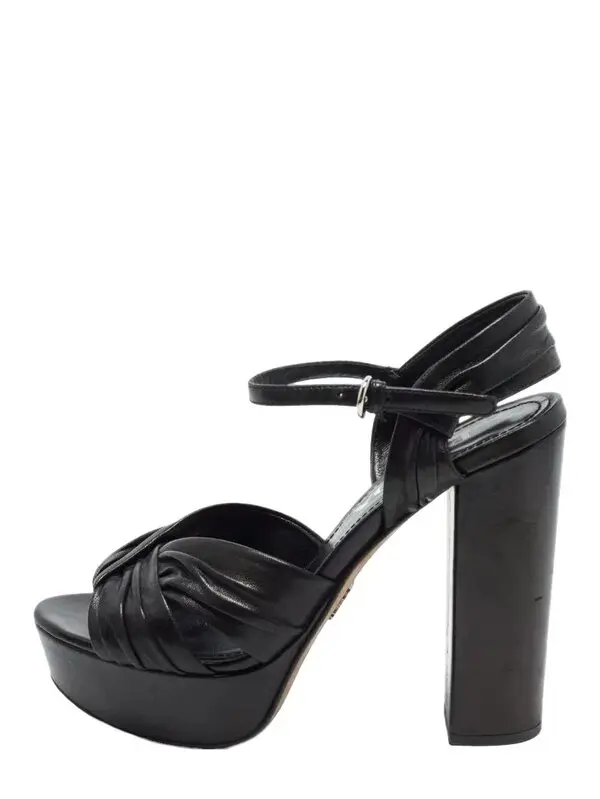 Prada Ankle-strap Platform Sandals - Black