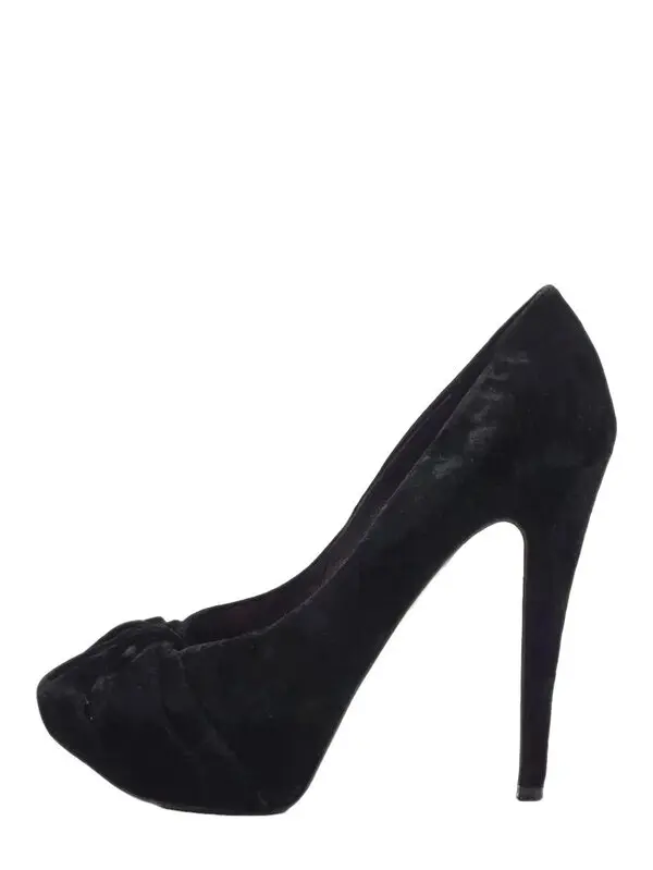GINA Claire Ruched Heeled Pumps - Black