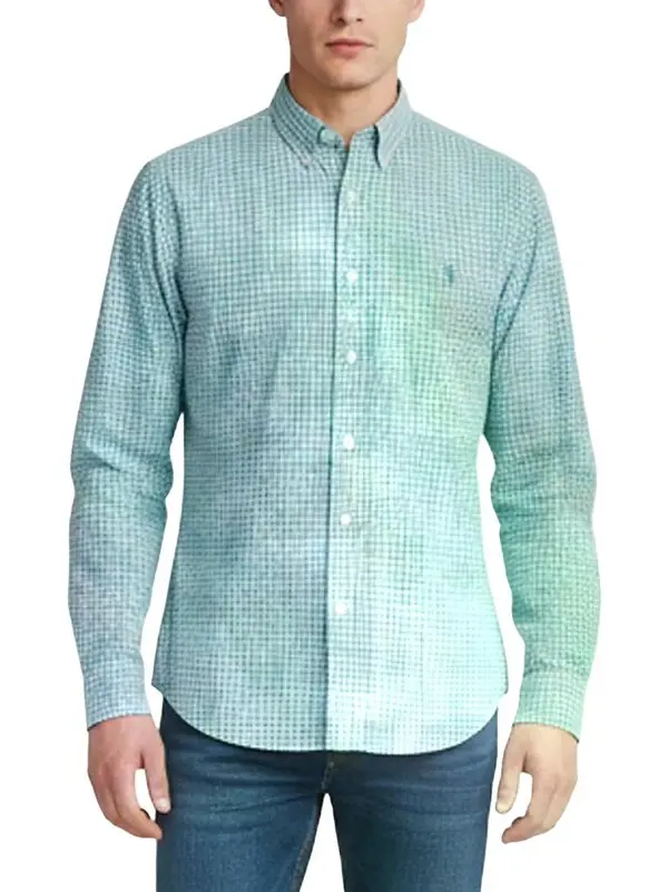 Ralph Lauren Plaid-pattern Button-down Shirt - White