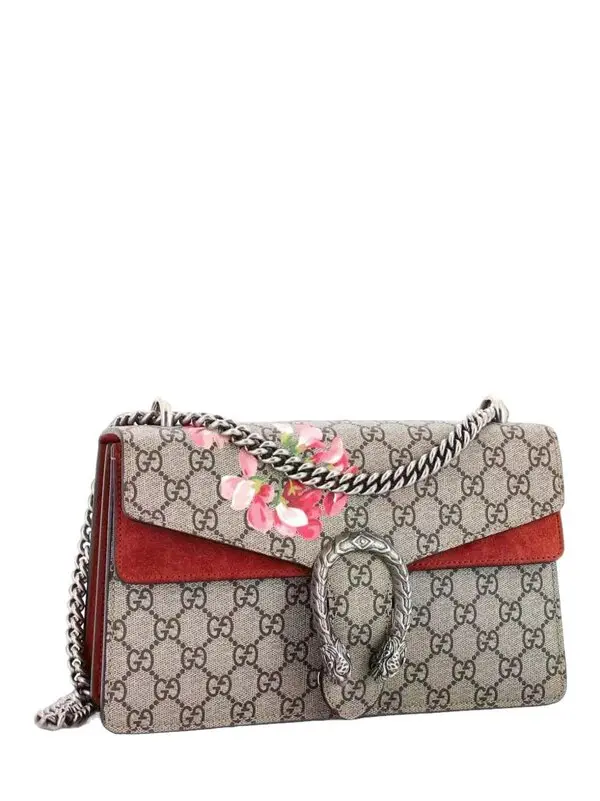 Gucci Dionysus Bag Blooms Print Gg Coated Canvas Small Shoulder Bag - Brown