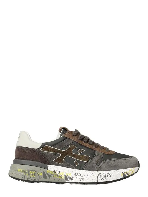Premiata Mick Low-top Suede And Nylon Sneakers For - Brown