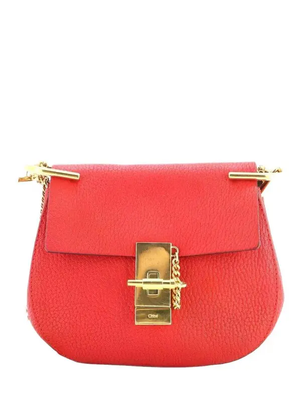 Chloé Drew Leather Mini Crossbody Bag - Red