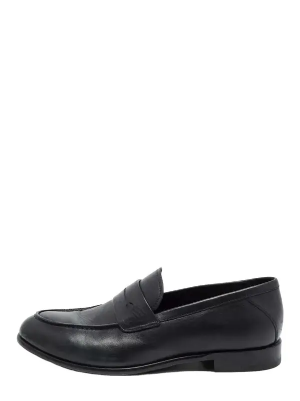 Ermenegildo Zegna Leather Penny Loafers - Black