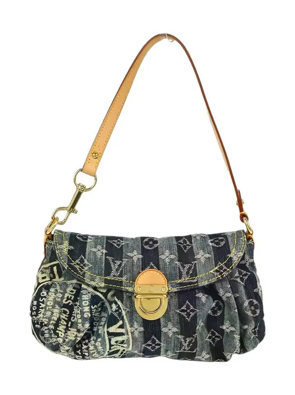 LOUIS VUITTON Mini Pleaty Raye Monogram Denim Shoulder Bag - Blue