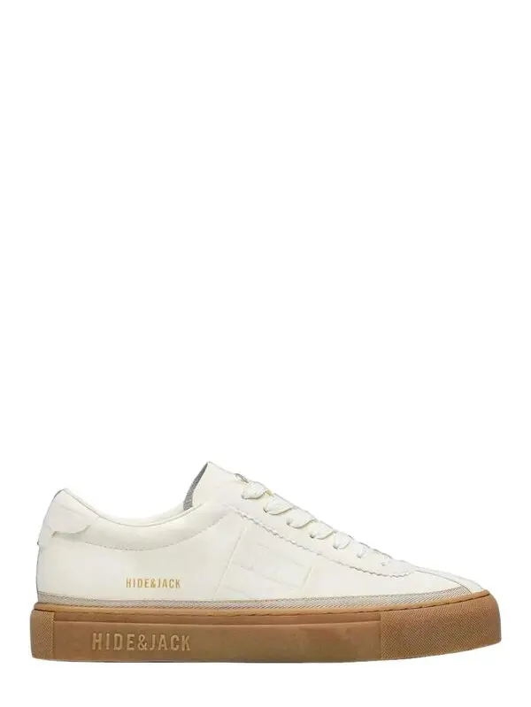 HIDE&JACK Retro Croc-effect Platform Sneakers - White