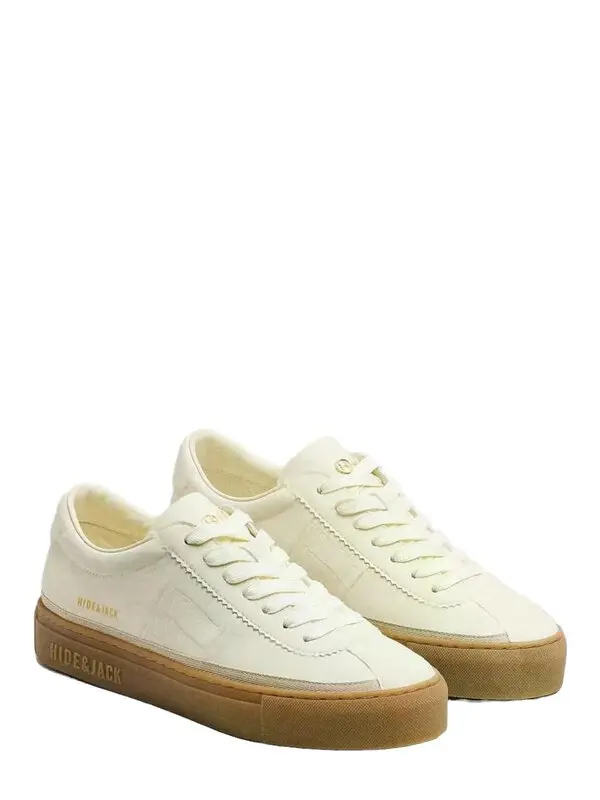 HIDE&JACK Retro Croc-effect Platform Sneakers - White