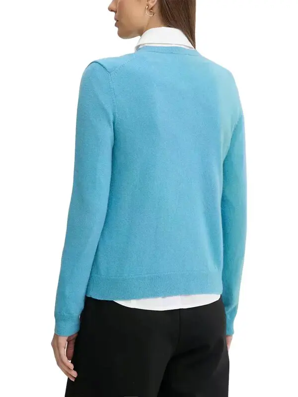 BENETTON Long-sleeve Buttoned Cardigan - Blue