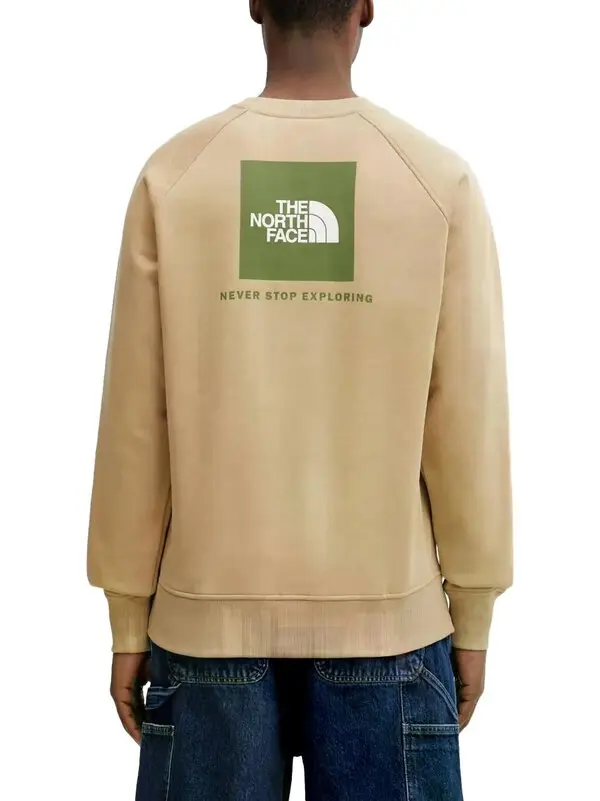 The North Face Logo-print Raglan-sleeve Sweatshirt - Neutrals