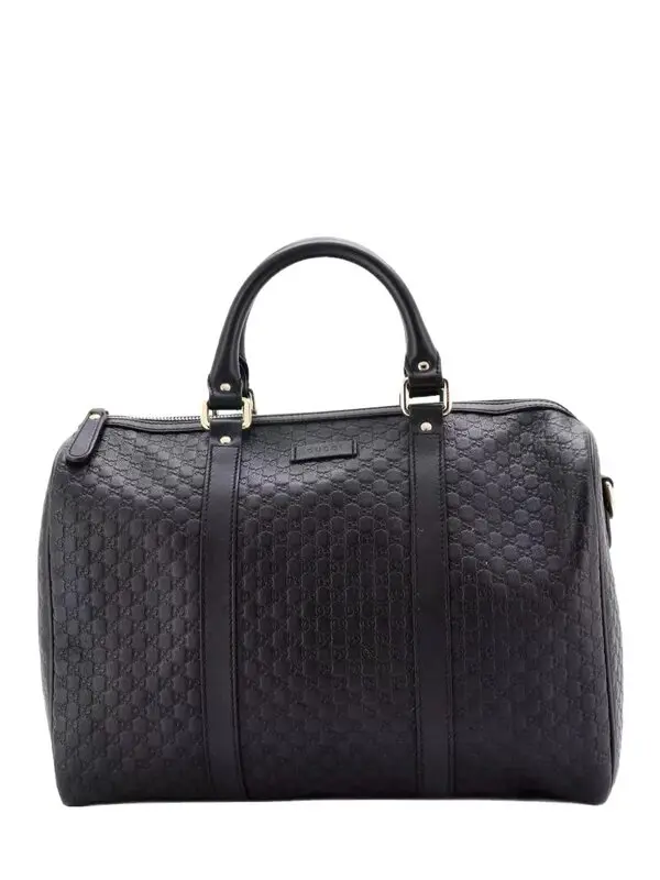 Gucci Joy Boston Bag Guccissima Leather Medium Handbag - Black