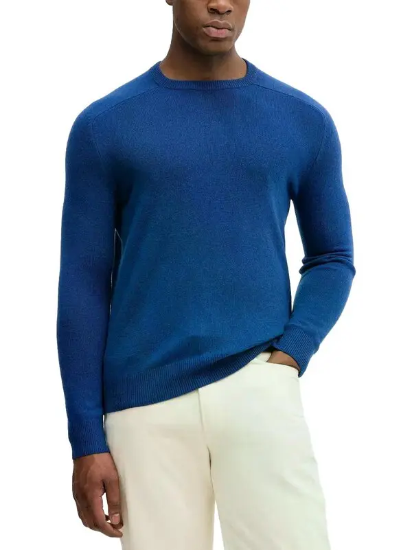 BENETTON Long-sleeve Round-neck Sweater - Blue
